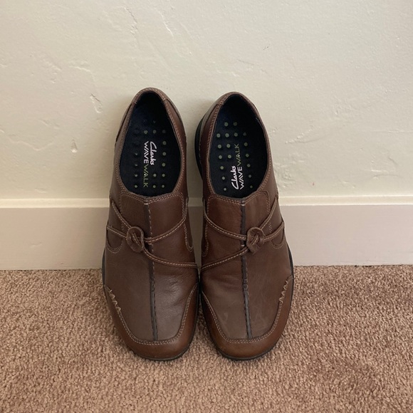Clarks | Shoes | Clarks Brown Wave Walk Slip On Clogs Size 95 | Poshmark